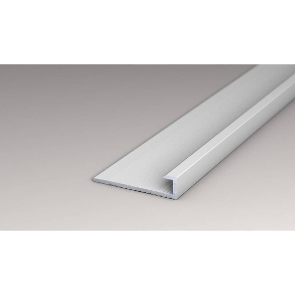 End cap for C-profile ROCKO panel, silver