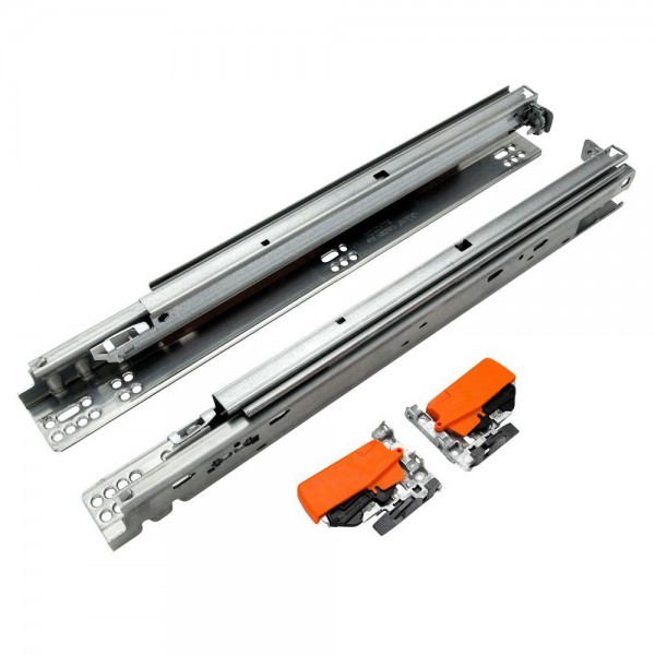 “Tandem” single extension slide set with brackets, soft close L350
