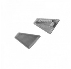 End caps for LED profile, angle 30°/60°, grey, L+R set