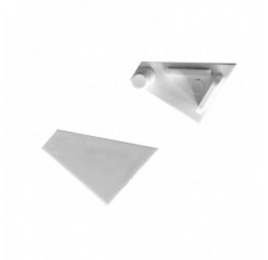 End caps for LED profile, angle 30°/60°, white, L+R set