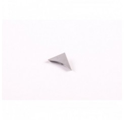 End cap for adhesive, narrow wall edging strip, aluminium
