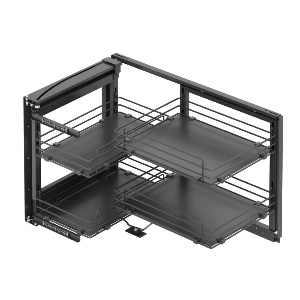 “Secret Corner” mechanism, 450, right side, anthracite, with a board bottom