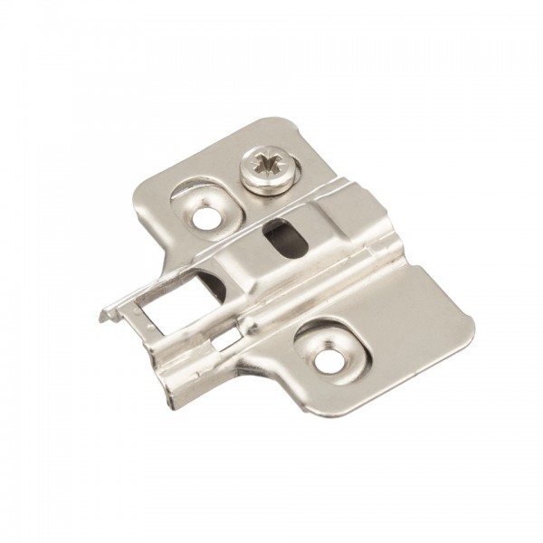 Strong plate for a hinge, with eccentric adjustment, height - 2 mm