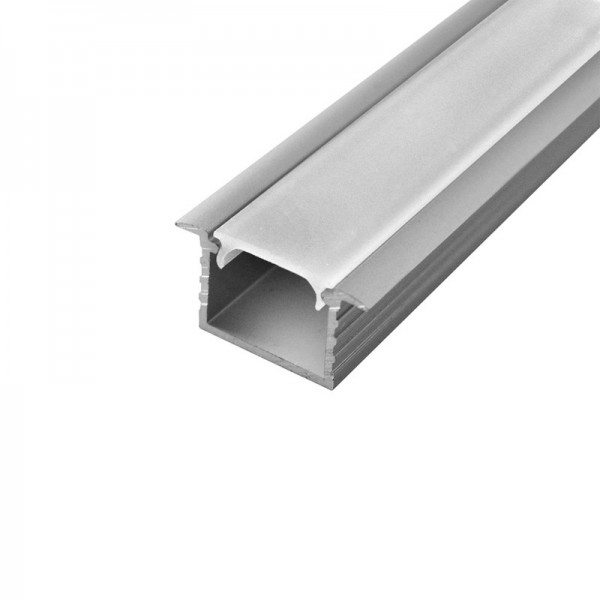 Profile for LED strip, milled MAXI, 3m, silver