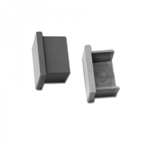 End caps for LED profile, surface MAXI, grey, a set of 2 pcs.