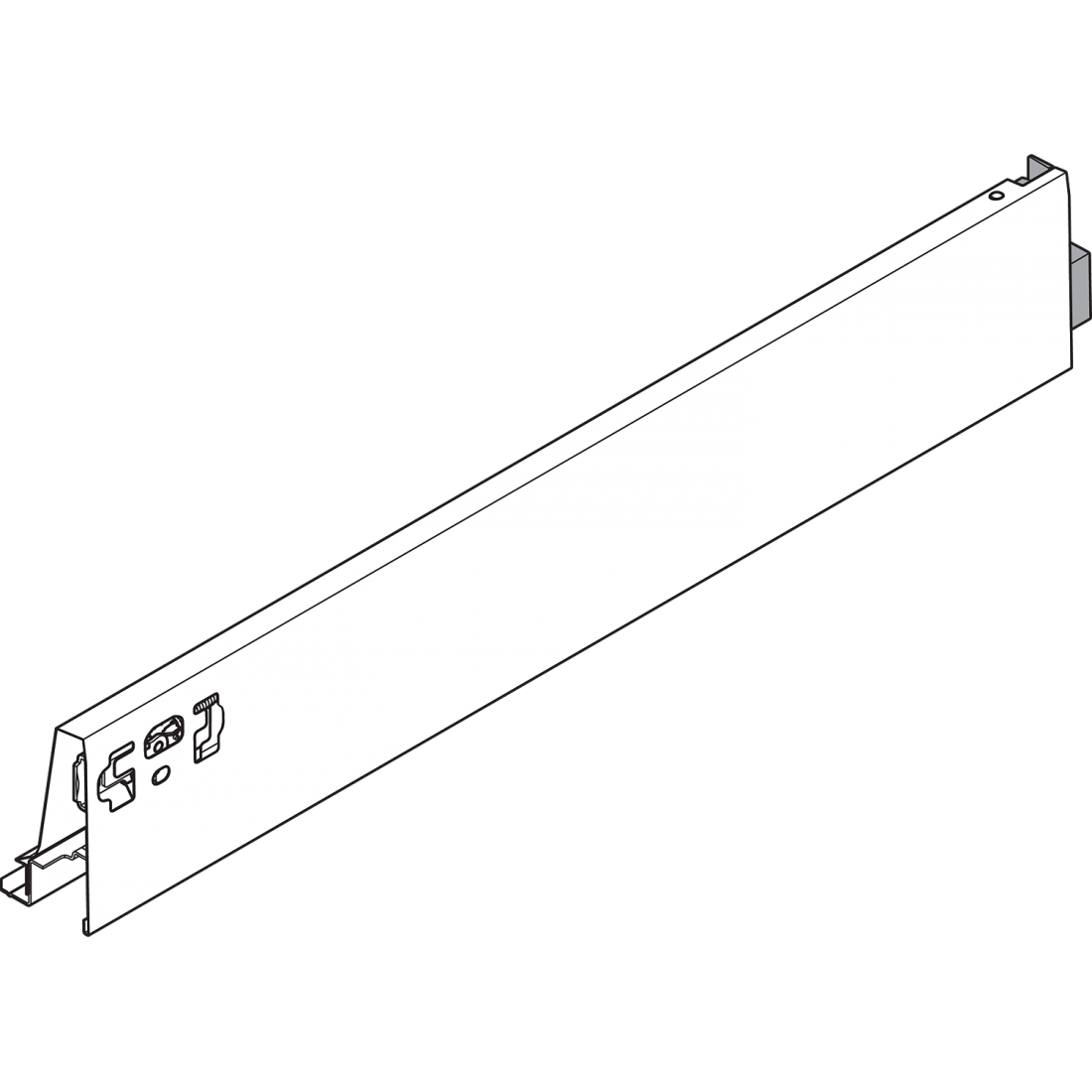 “Blum Intivo/Antaro” drawer side, M, right 400mm, white