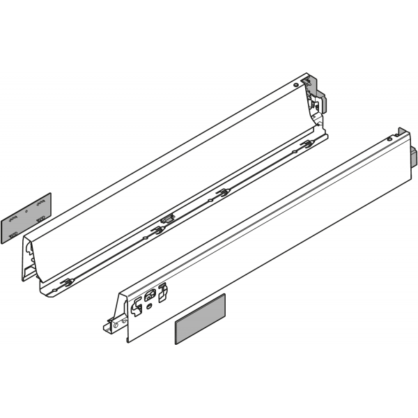 “Blum Intivo/Antaro” drawer sides N, L+R , 500mm, white
