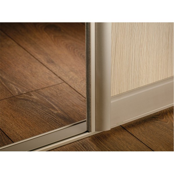 GTV-NOVO S vertical sliding door profile, 18/16/4 mm, 2.7 m, champagne ...