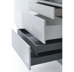 Designo stalčiaus komplektas, H175 L400 , push to open, baltas