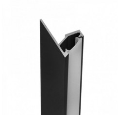 Profile LED strip, SHELF, corner, 3m, black (without cover)