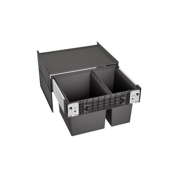 Pull-out trash bin with lid Blanco Select II, 600, 30+19 l, dark gray