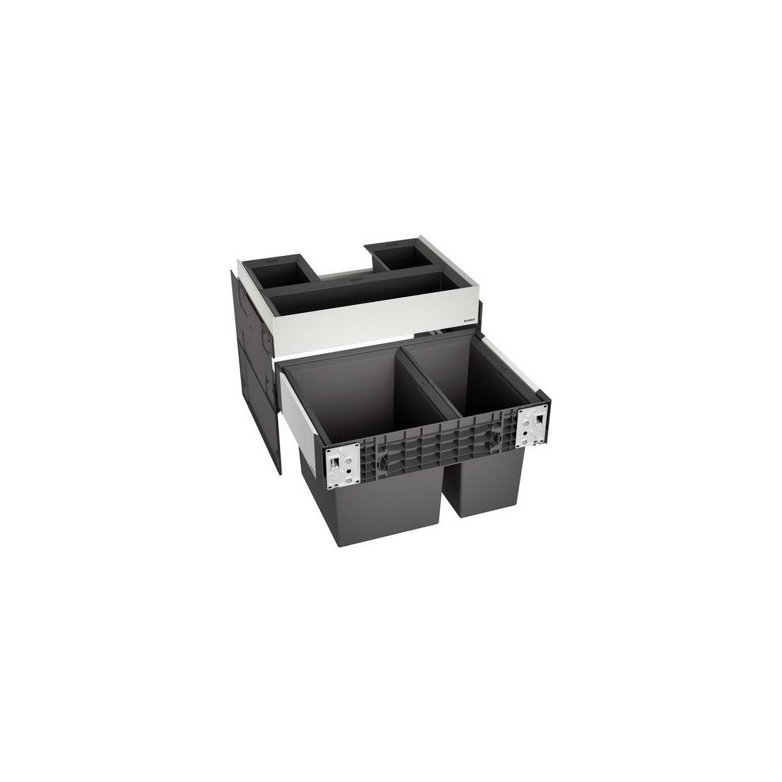 Pull-out trash bin with lid Blanco Select II, 600, 30+19 l, dark gray, orga