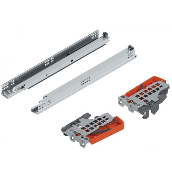 “Tandem” full extension slide set with brackets, push to open L300