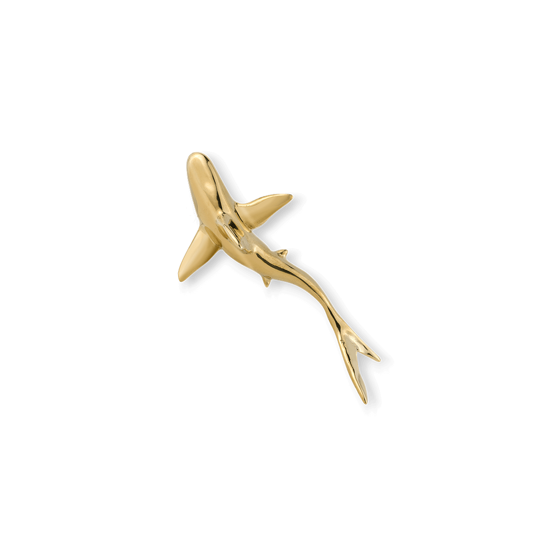 Wall decor Shark Mini 0.1 127 x 55 mm chrome color