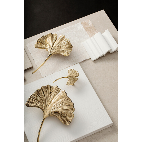 Sienų dekoras Ginkgo Mini Dešinė 75 x 100 mm, juoda matinė patina